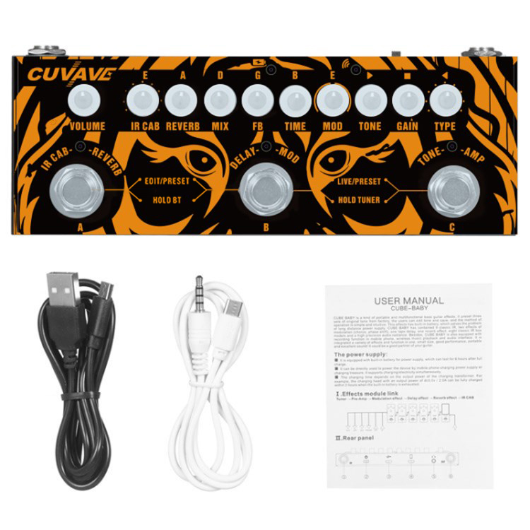 CUVAVE CUBE BABY Portable Multifunctional Electric / BASS / AC Guitar ...