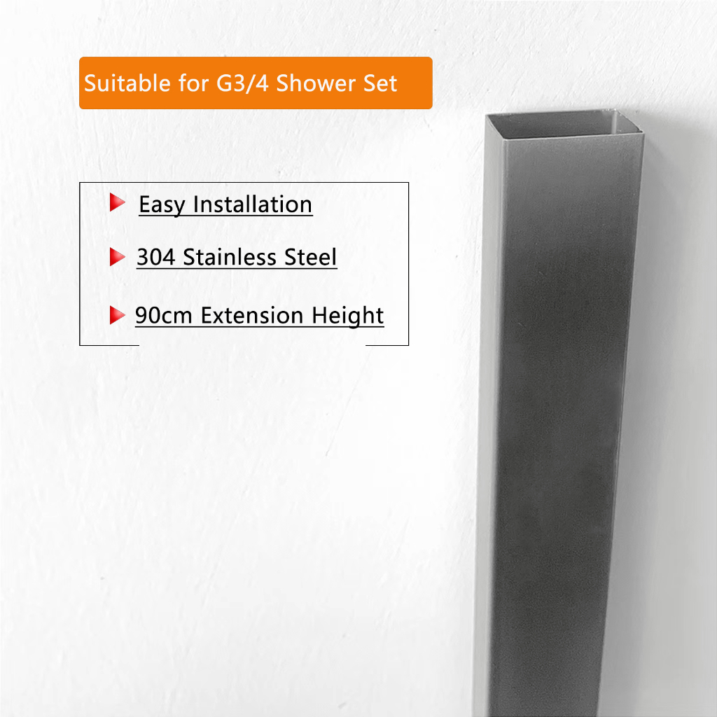 KOYOT 304 Stainless Steel Shower Extender 90cm Square Shower Extension ...