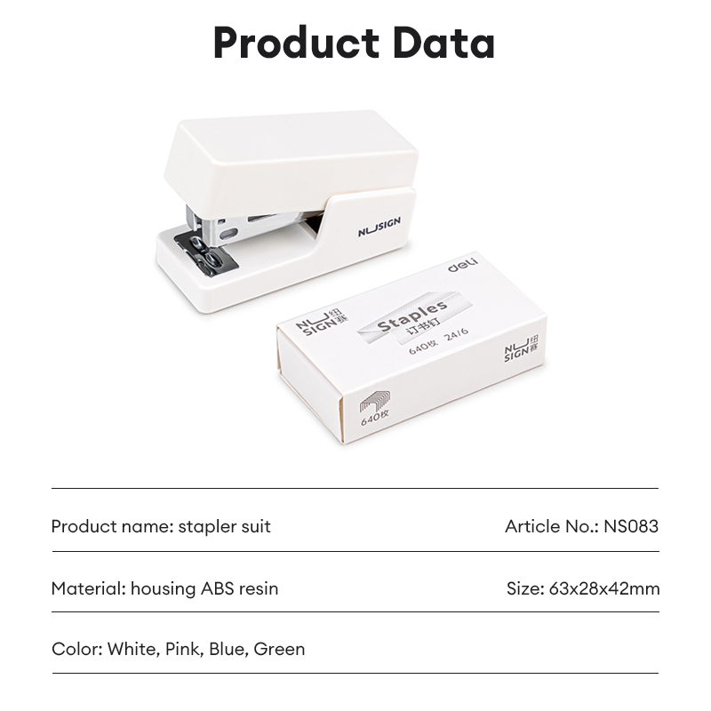 Nusign by Deli NS083 Mini Stapler With Staples Cute Small Staplers ...