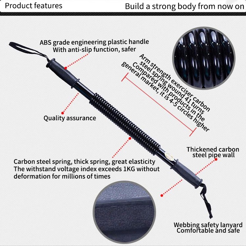 iQOO Power Twister Bar Arm Force Rod Spring Forearm Muscle ...