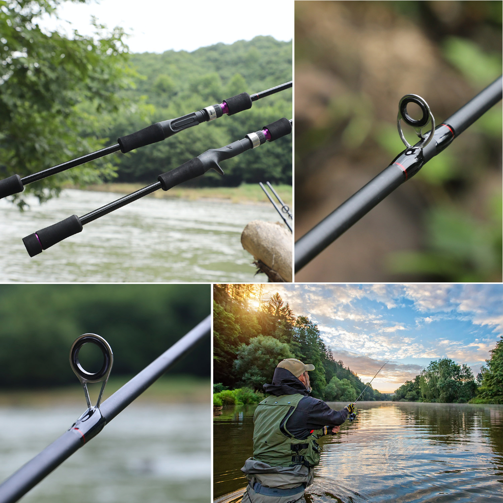 Sougayilang New Purple Spinning/Casting Fishing Rod 1.8m-2.1m 2sections Fishing Rod For Fishing ...