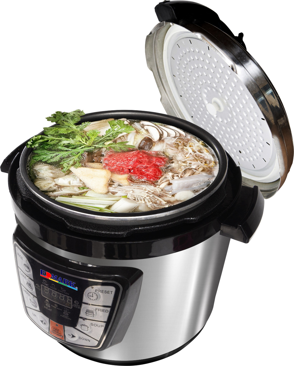 Edmark Smart 10N1 Pressure Cooker Functions+Electric Chopper+ Cleaver ...