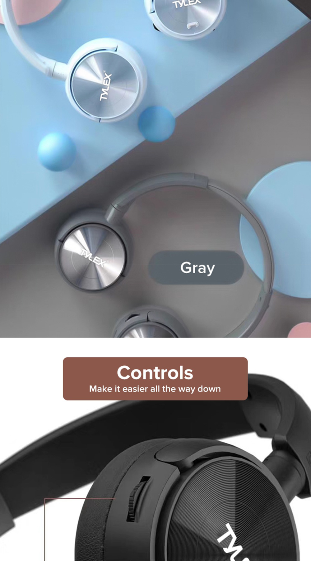 Tylex Q2 Wireless Headset with Built-in Microphone App Control Support ...