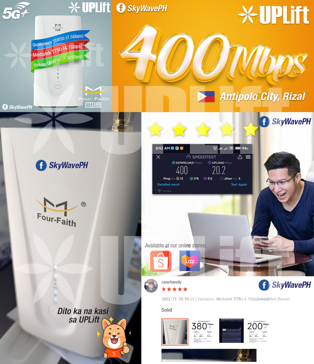 UPLift Four Faith F-NR300 5G 5G+ CPE Internet Modem SIM-Based for All ...