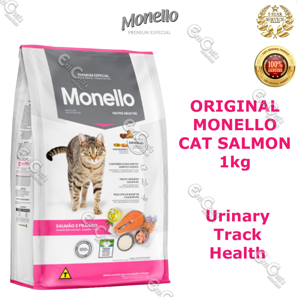 1kg MONELLO CAT SALMON (URINARY TRACK HEALTH) Adult Premium Cat Food ...