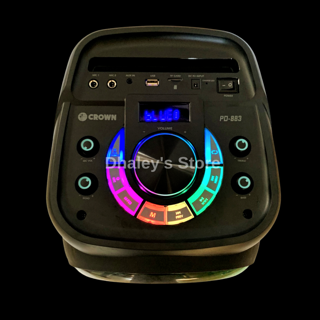 Crown PD-883 Portable Dancing Light Baffle with Wireless Microphone ...