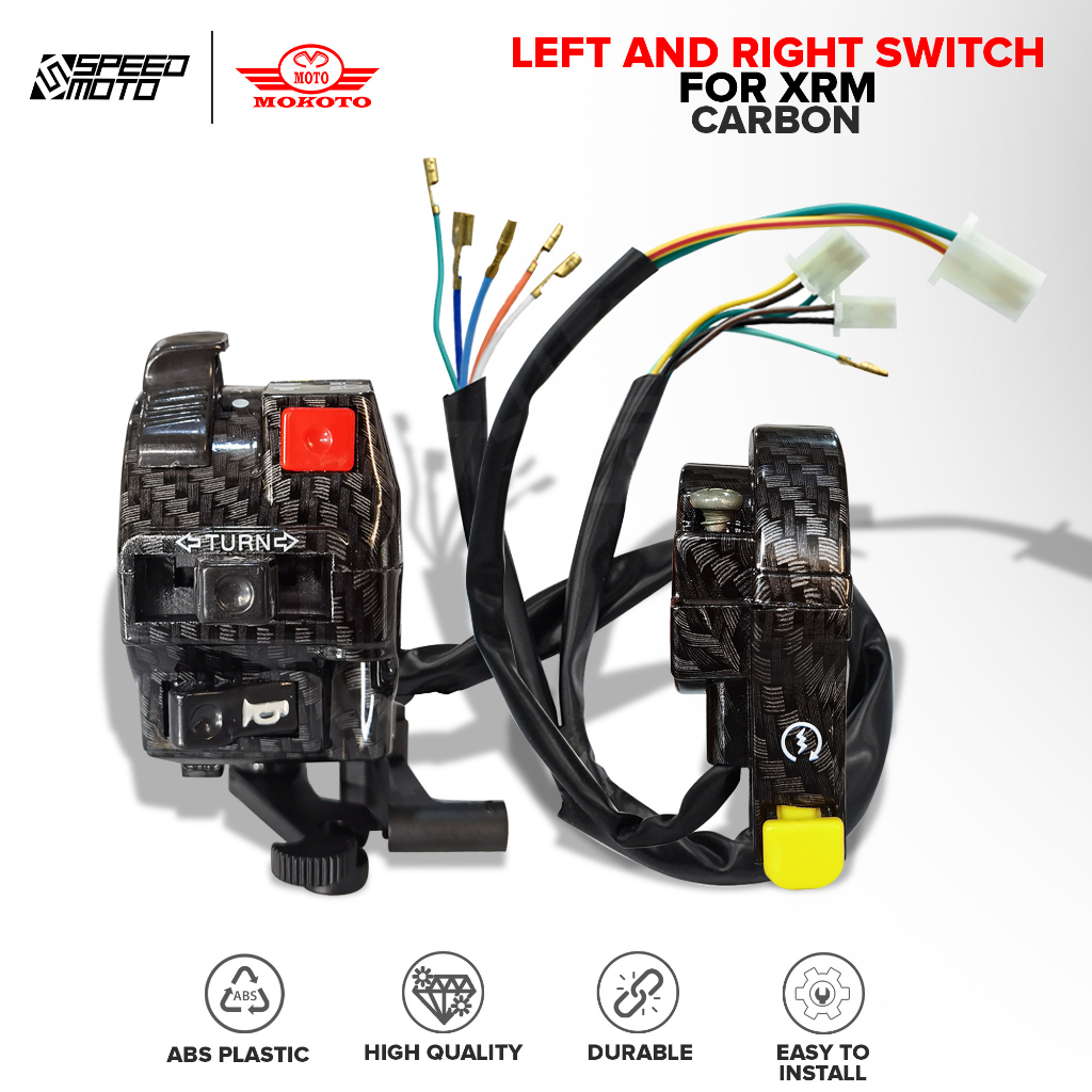 MOKOTO HANDLE SWITCH PAIR FOR HONDA XRM 100/110/125 / OEM STOCK HANDLE ...