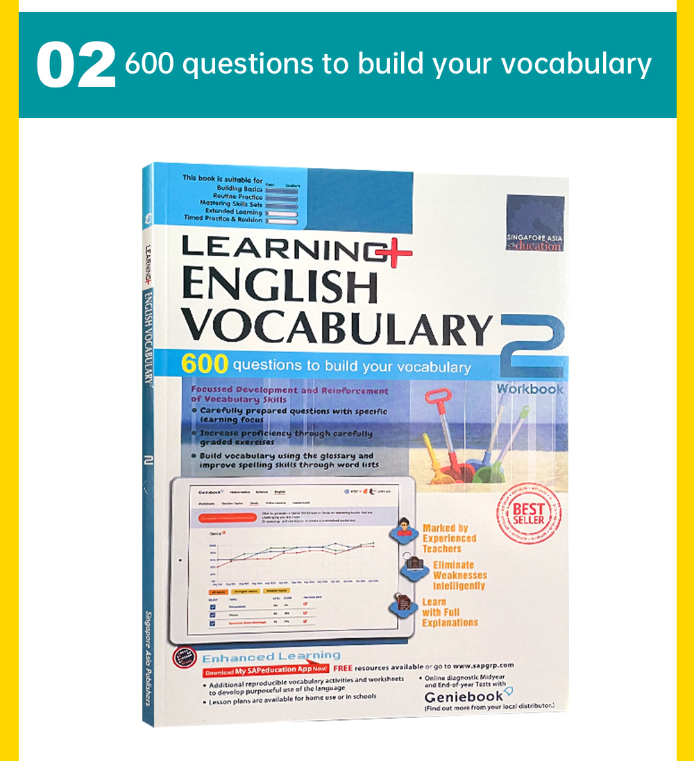 6Books SAP Learning Vocabulary Workbook Kids Learning English Words ...