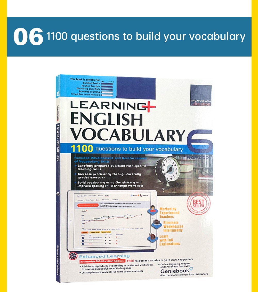 6Books SAP Learning Vocabulary Workbook Kids Learning English Words ...
