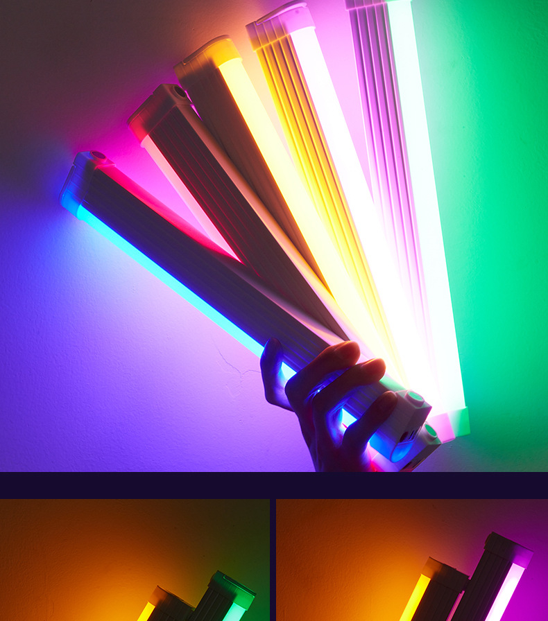 Rechargable LED RGB Tube Light Ambient Fill Atmosphere light ...