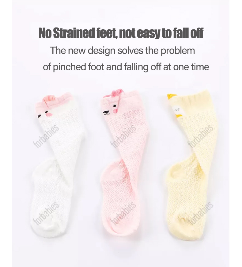 Baby Socks Breathable Thin Cotton Mosquito Socks Baby Knee Socks Anti ...
