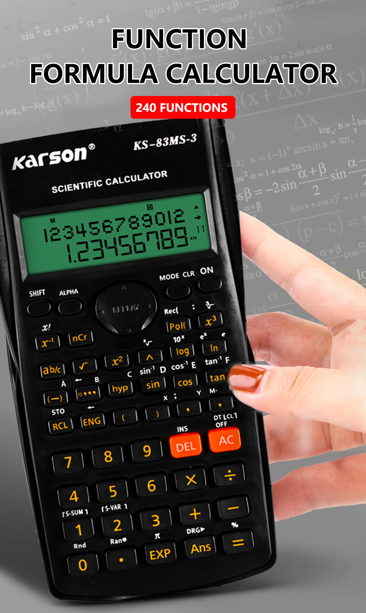 Karson 83MS Scientific Calculator Function Scientific Calculator School ...