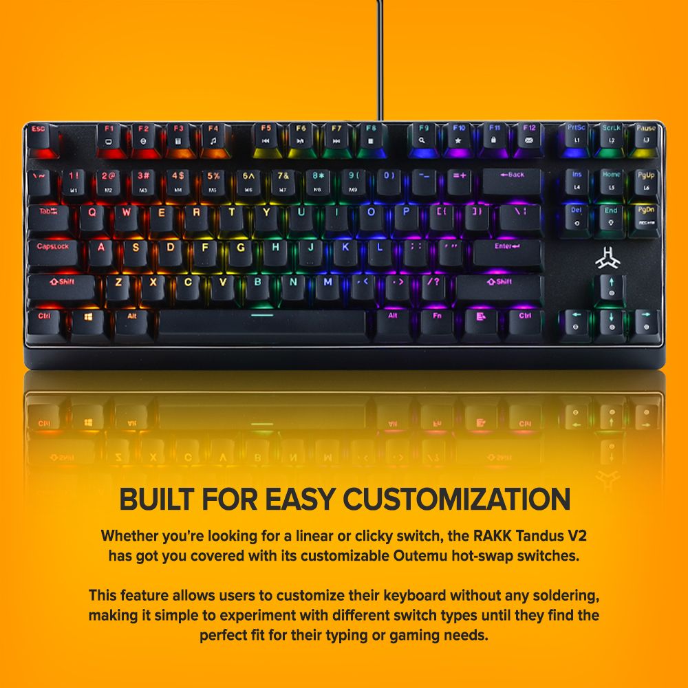 EasyPC | Rakk Tandus/Tandus V2 87 Keys Multi-Color Mechanical Gaming ...
