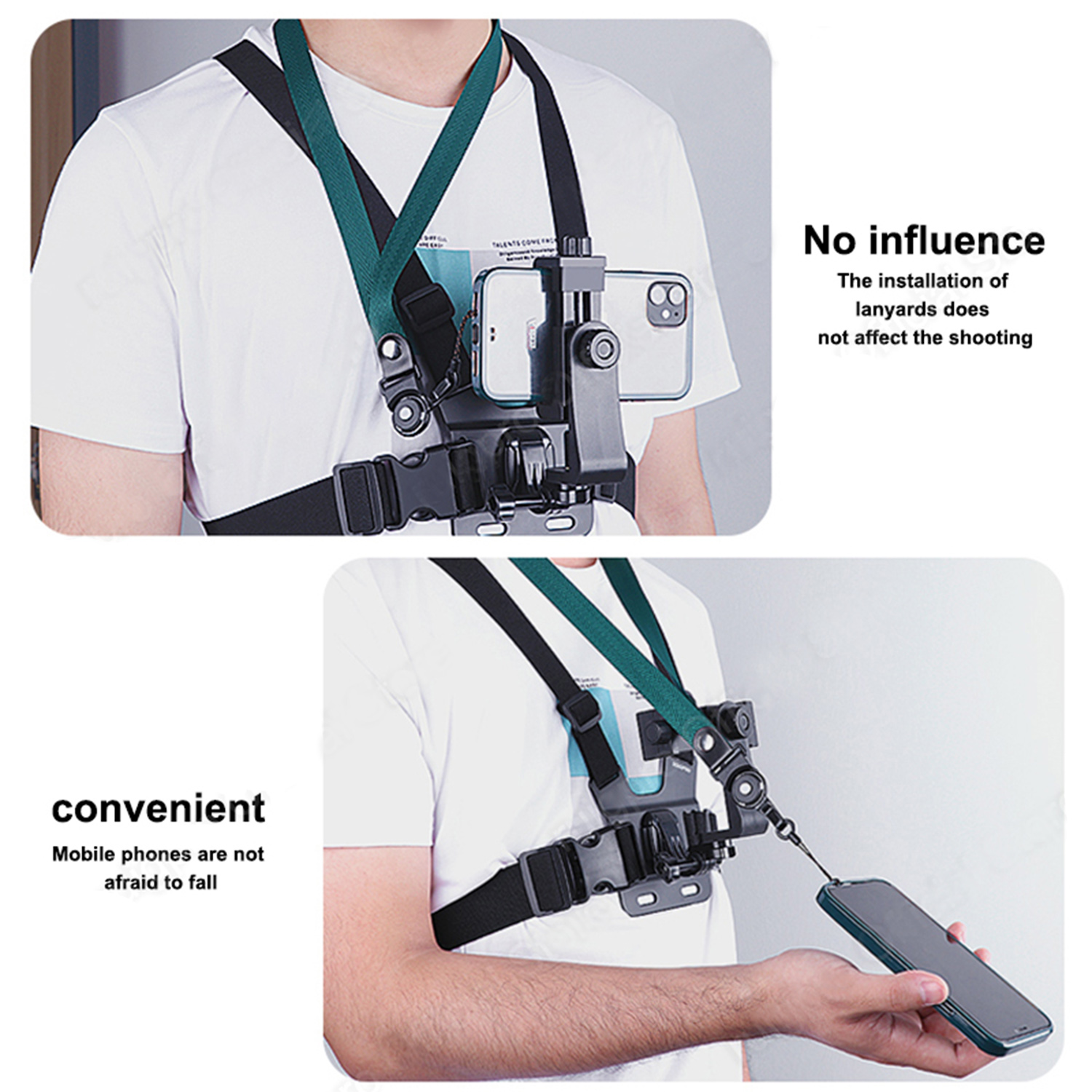 AXK Mobile Phone Chest Strap Mount GoPro Chest Harness Holder for VLOG ...