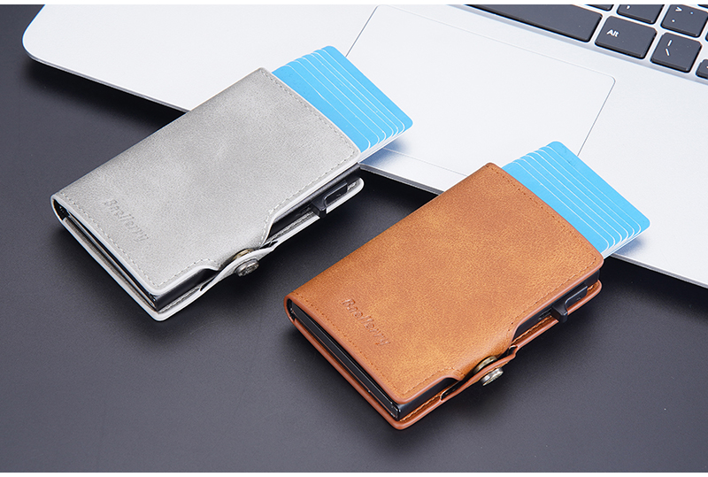 Baellerry RFID Card Wallet Aluminum Material Money Clip Wallet For Men ...