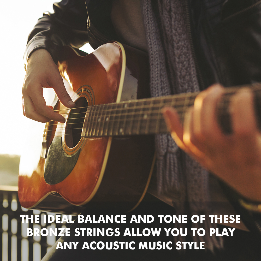 RIXTON Acoustic Guitar String Set Brass Phosphor Bronze Musical ...