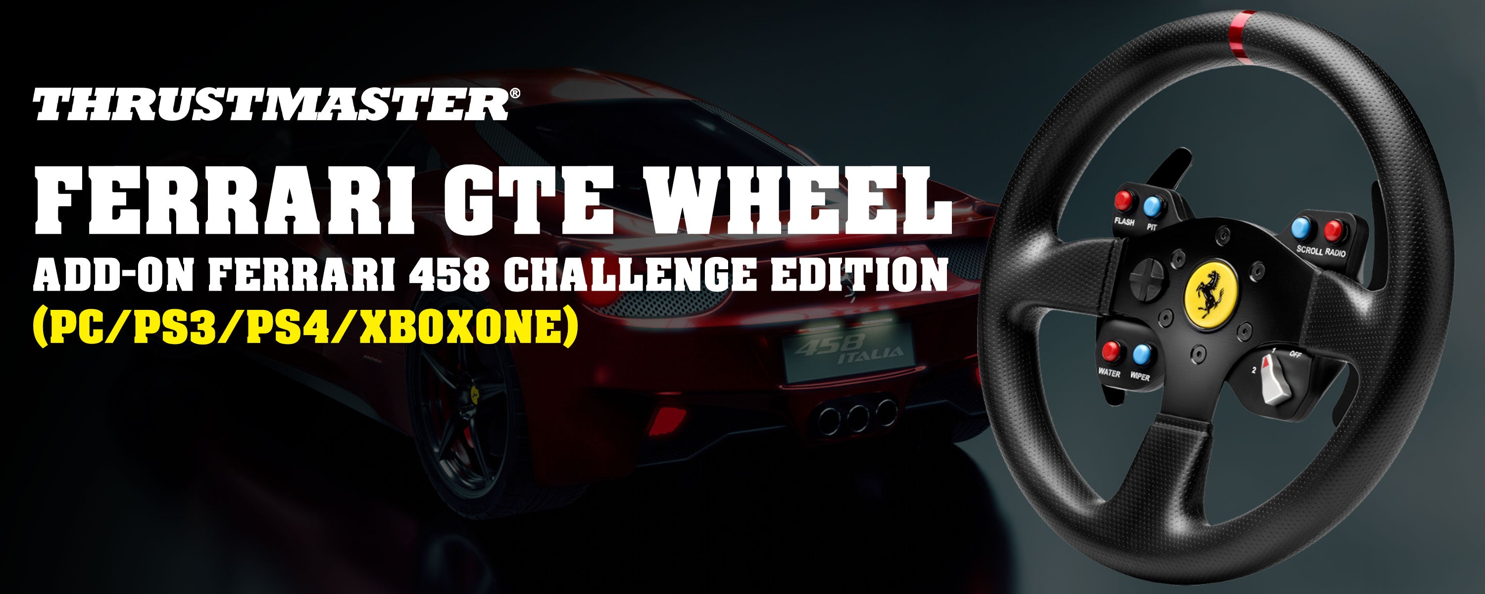 Thrustmaster Ferrari GTE Wheel Add-On Ferrari 458 Challenge Edition (PC ...