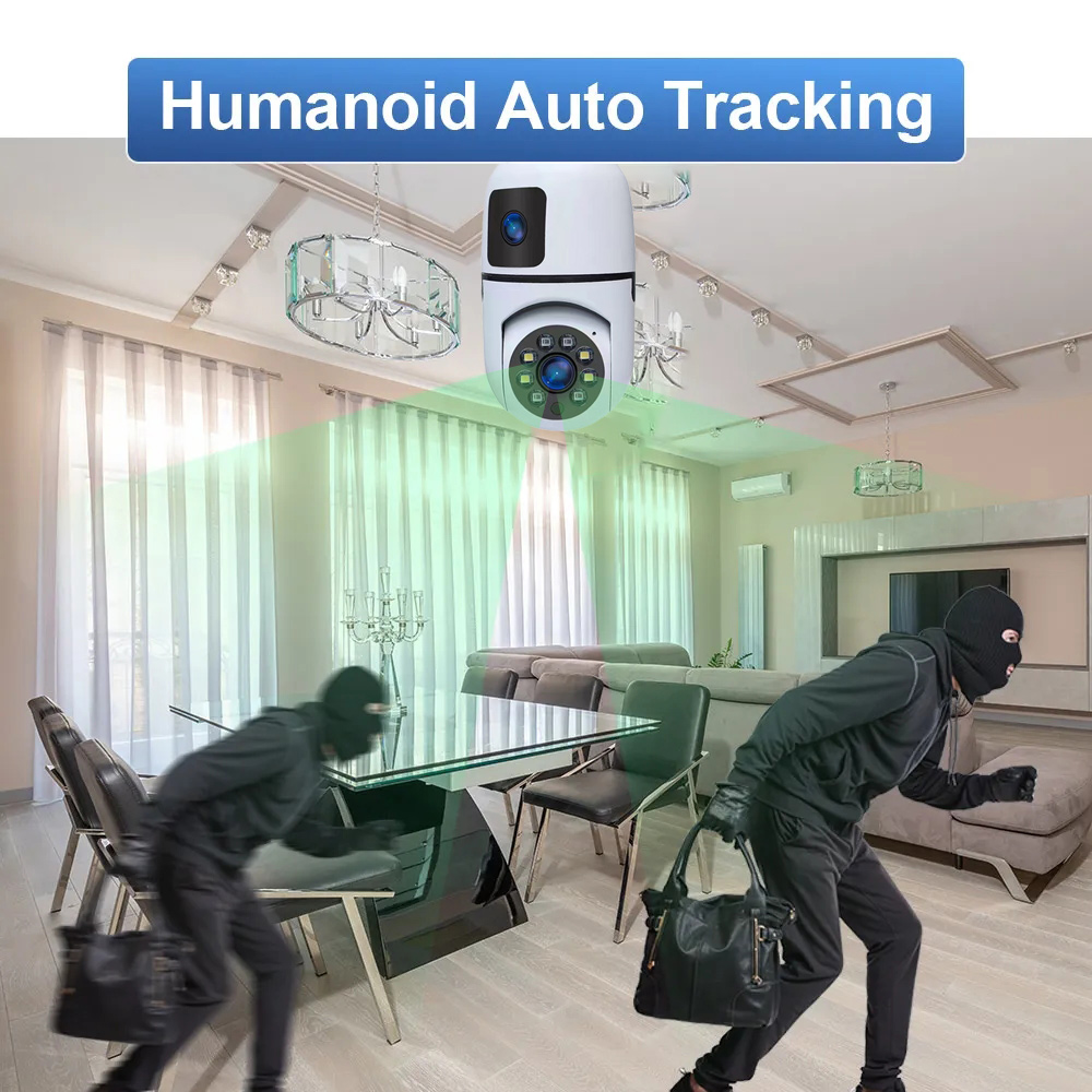 MORUI V380 PRO Q19 Plus Dual Lens HD 1080P Siren Alarm Smart CCTV ...