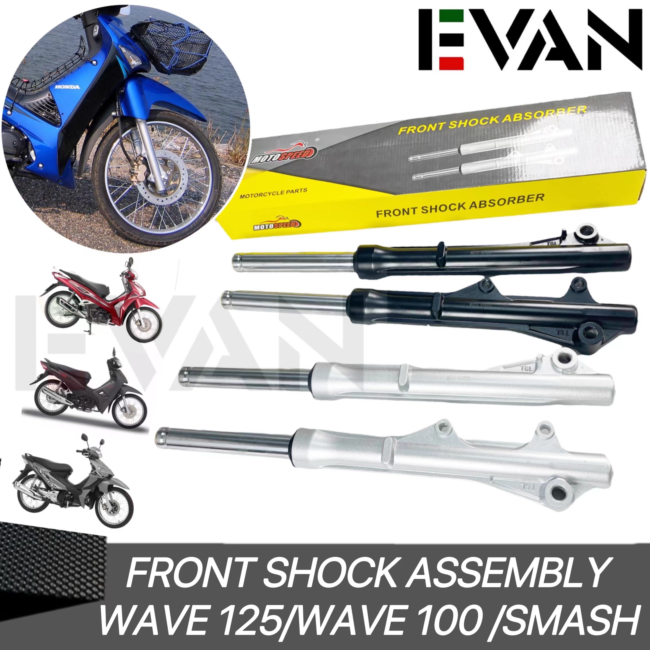 EVAN.SHOP Honda Wave 125 Wave 100 Smash Disc Brake Front Shock Stock ...