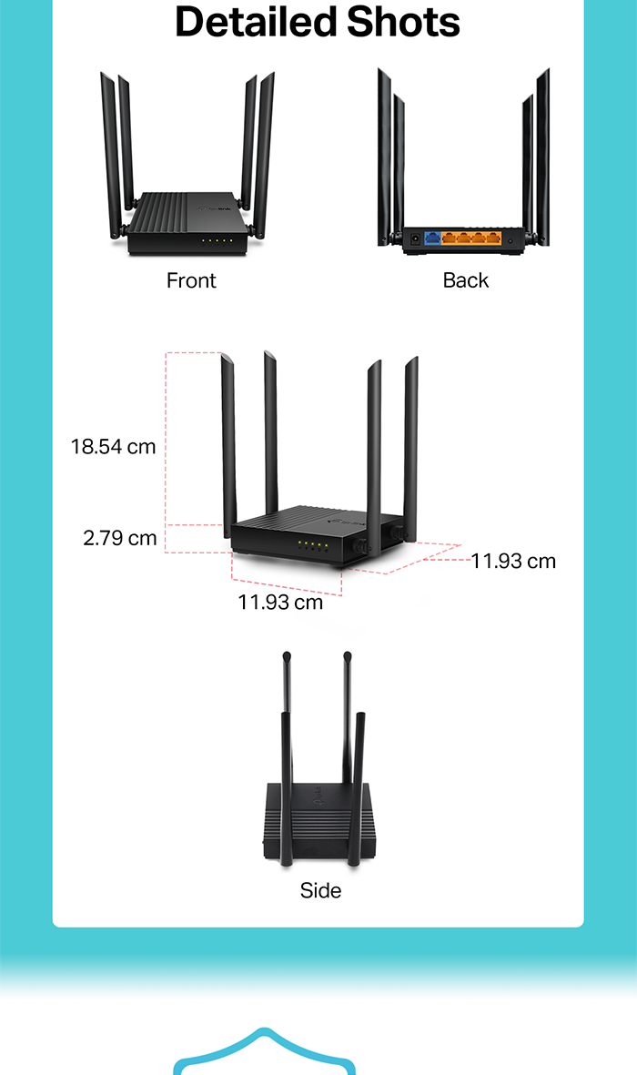 TP-Link | Archer C64 | Dual Band | AC1200 | MU-MIMO | Gigabit | Wi-Fi 5 ...