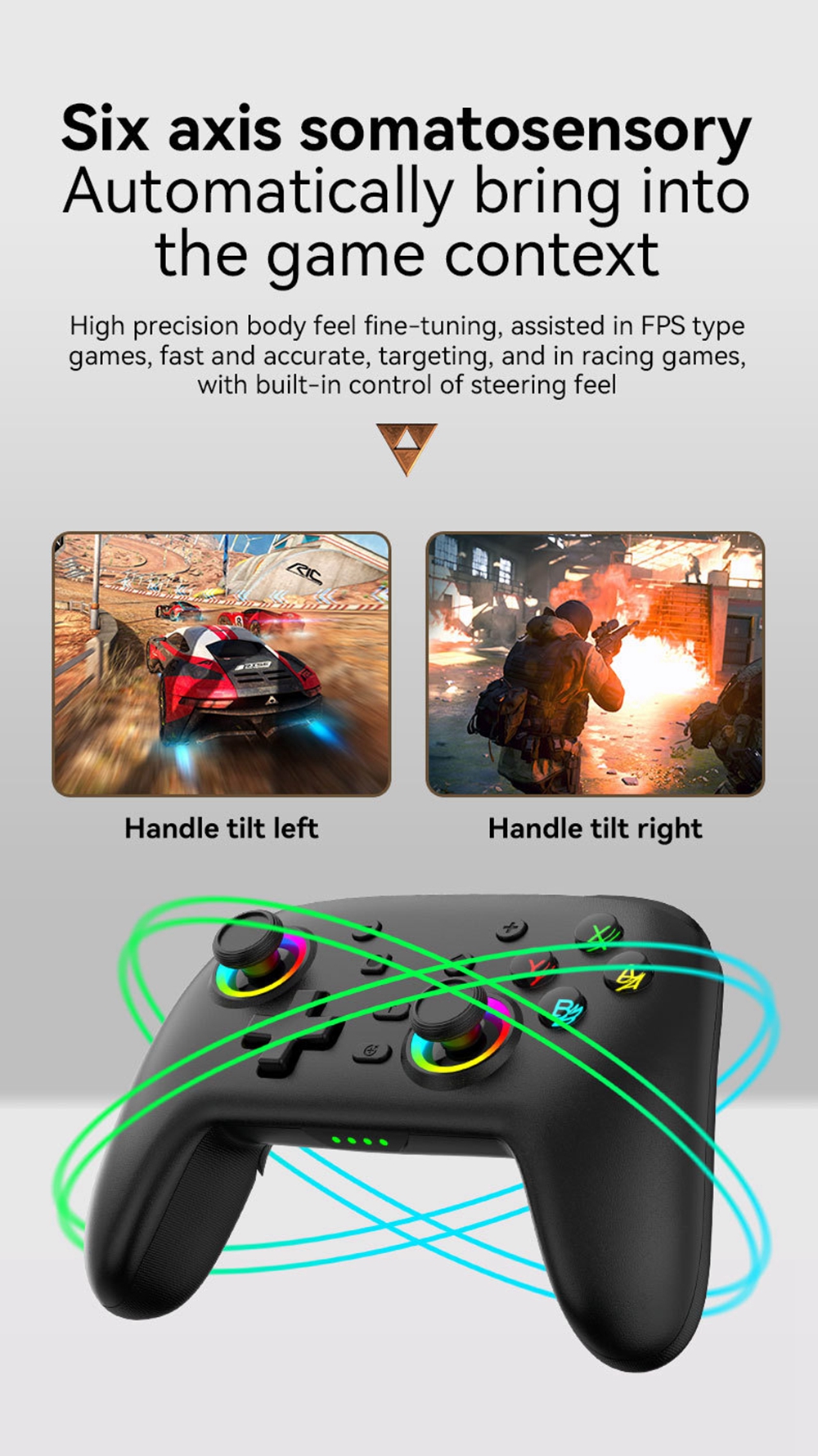 Ipega S08 Wireless Gamepad Gaming Controller for P4, P3 Switch PC and ...