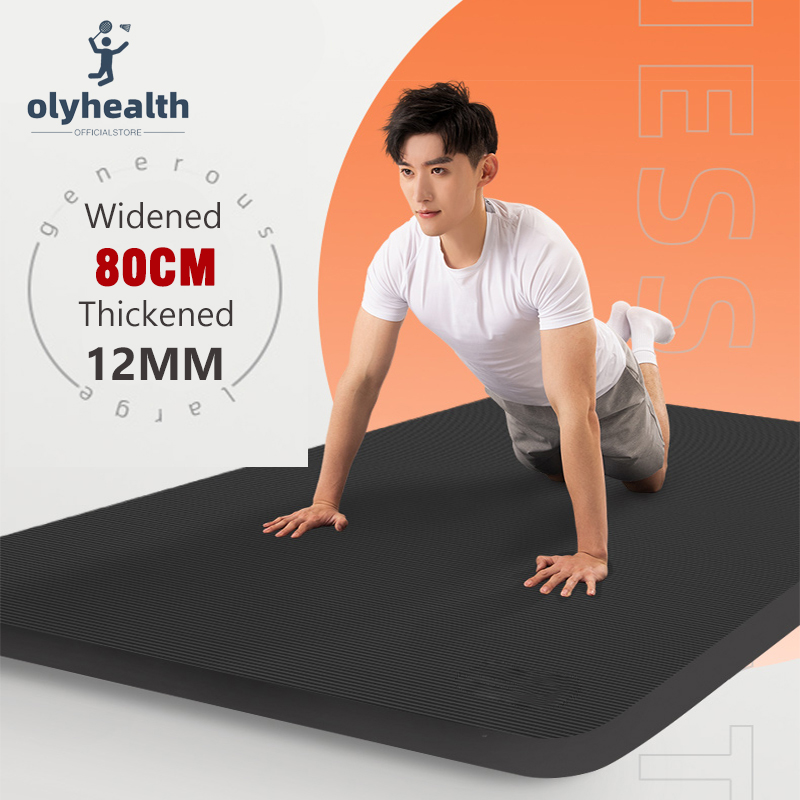 【NEW SIZE 185CM×80CM】12MM NBR Yoga Mat Thicken Soft Gym Mat Workout Mat ...