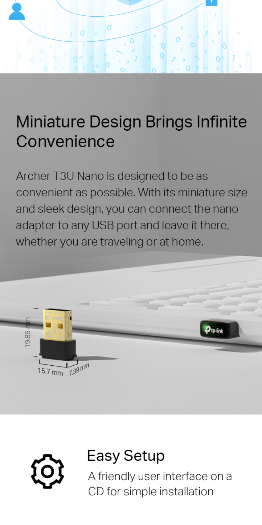 TP-Link | Archer T3U Nano | AC1300 | Wireless | Wi-Fi 5 | MU-MIMO | USB ...