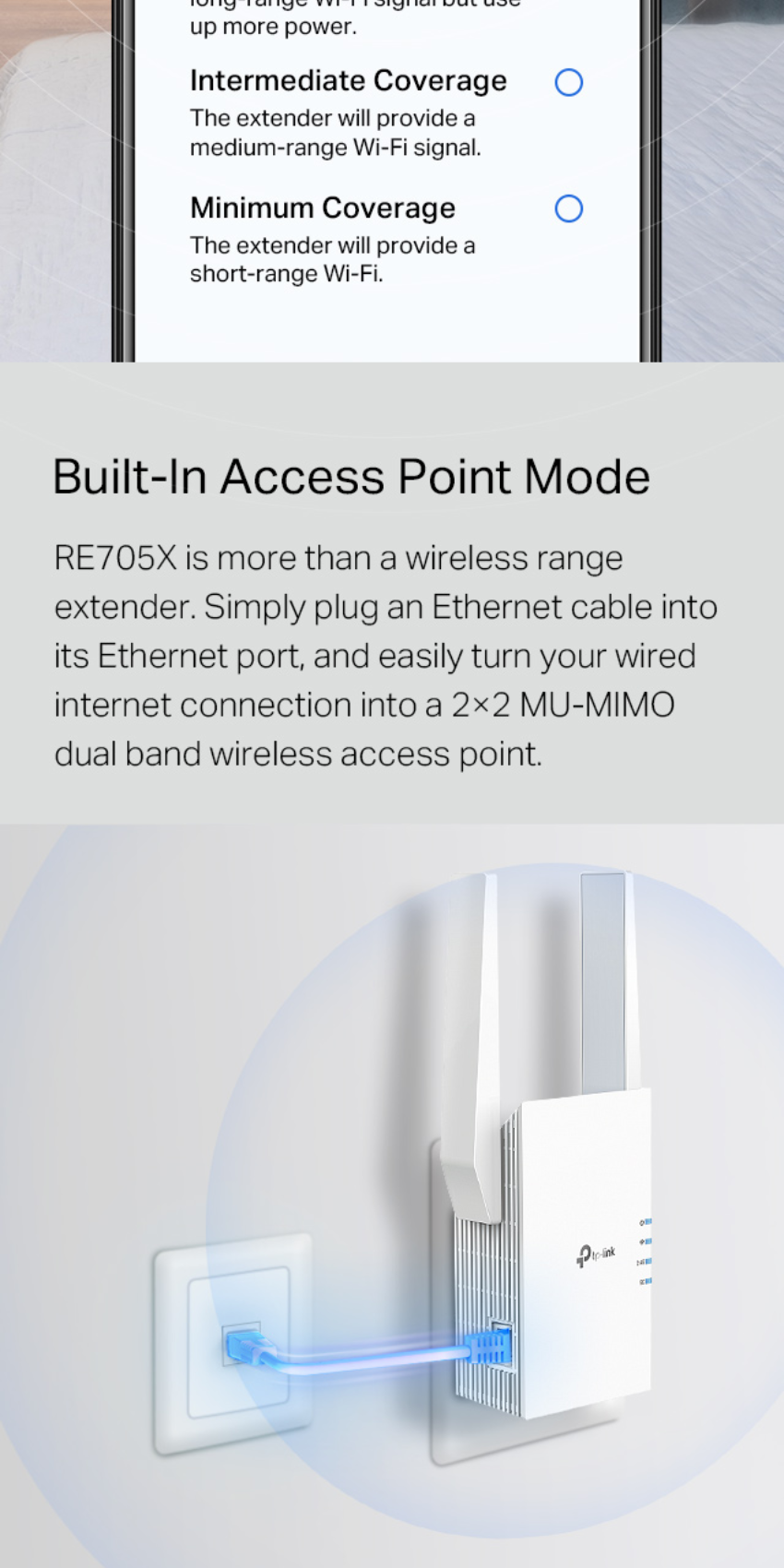 TP-Link | RE705X | Dual Band | AX3000 | Gigabit | MU-MIMO | One Mesh ...
