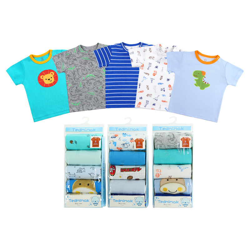 Adorable Short-Sleeve Baby T-Shirts - Pack of 5 - Perfect for 3, 6, and ...