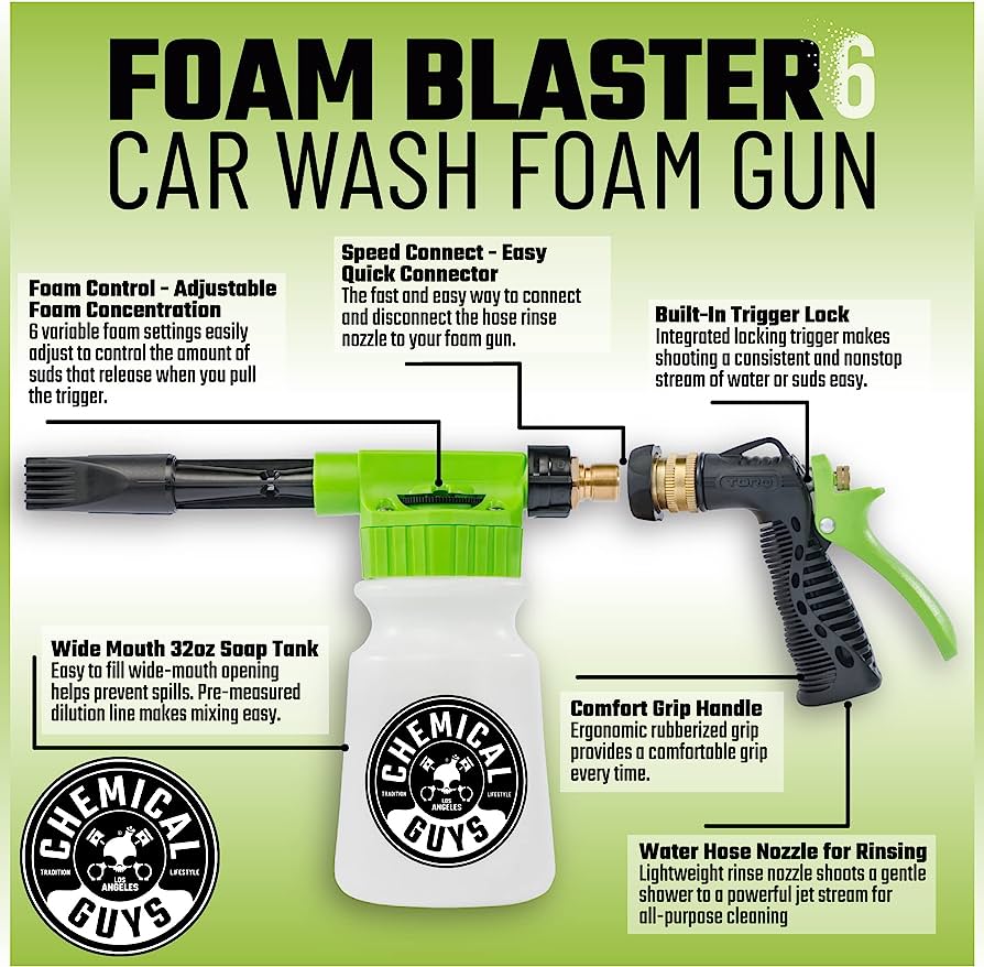 Chemical Guys TORQ - Foam Blaster 6 Foam Wash Gun (No Pressure Washer ...