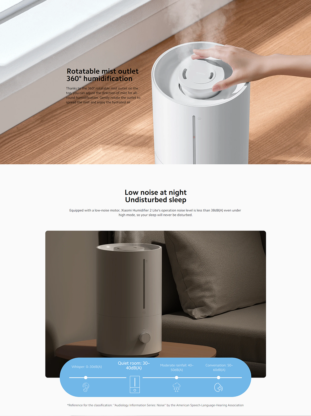 Xiaomi Humidifier 2 Lite 4L Water Tank Silver Ion Anti-Bacterial ...