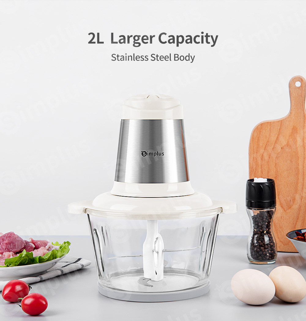 Simplus Electric Meat Grinder Stainless Steel Chopper and Blender Multifunctional Food Processor ...