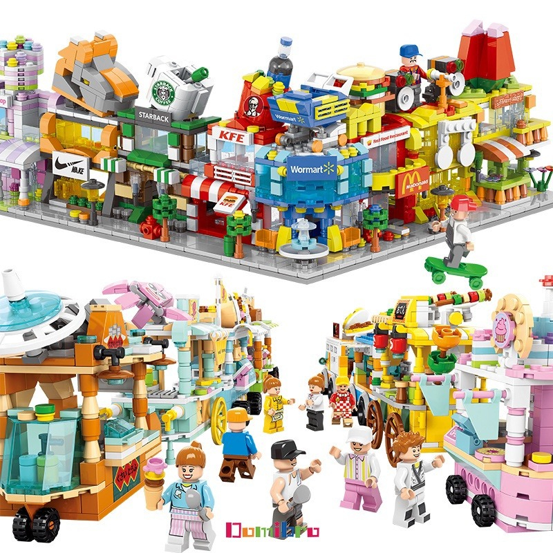 208pcs Mini Lego City Street View Building Blocks McDonald's House ...