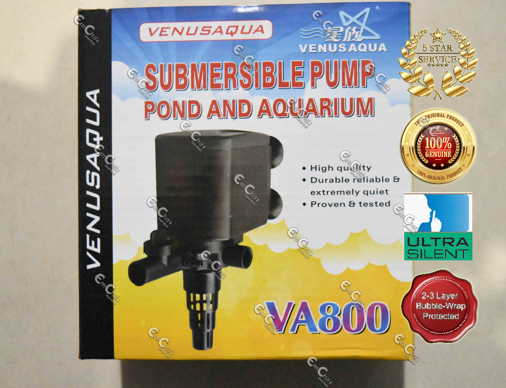 Venus Aqua Submersible Pump VA800 (for 30-35 Gallons) (30gl) (35gl ...