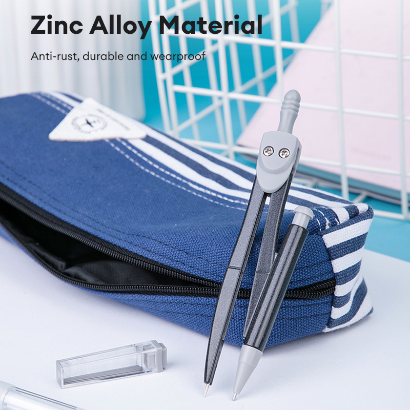 Deli Compasses Professional Metal Compass Set With Pencil Lead School ...