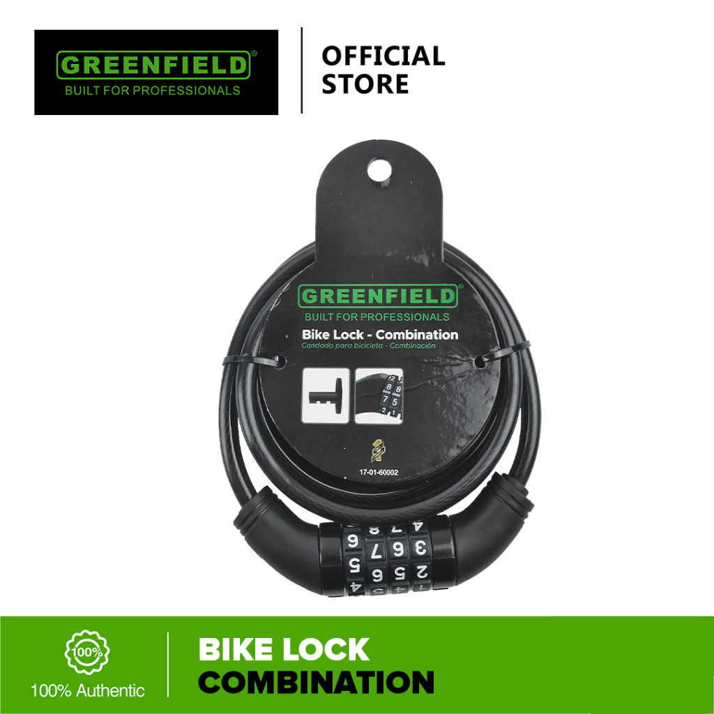 Greenfield Combination Bike Lock | Shopee Philippines