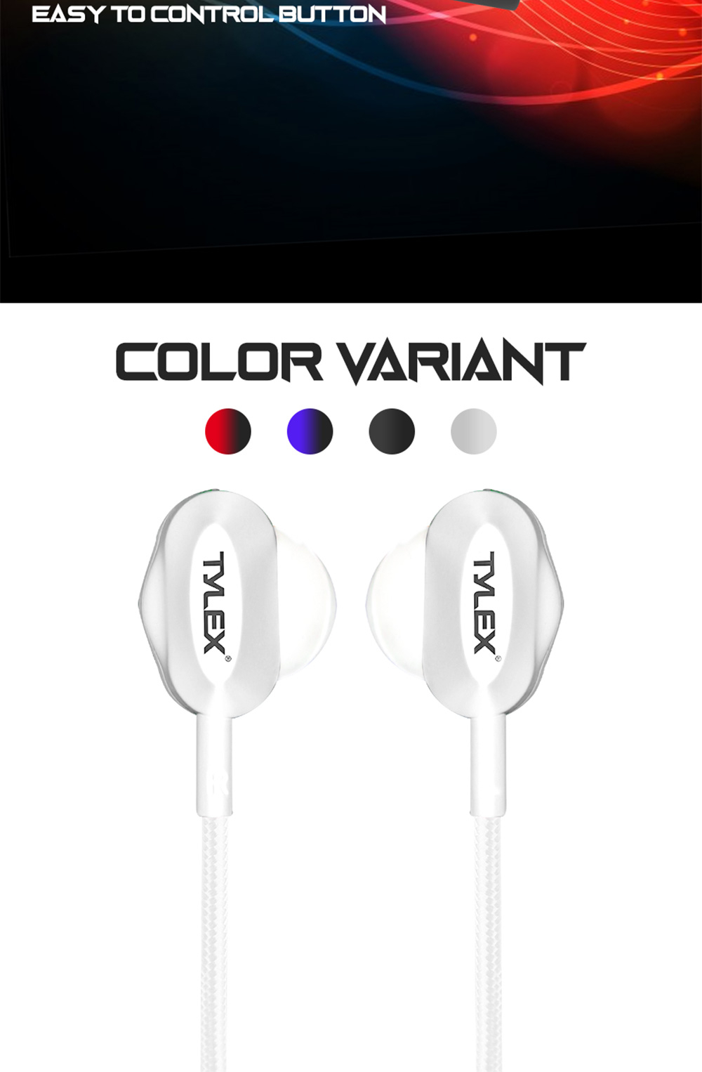 TYLEX XK17 Wrap Around Hi-Fi Sound Music Stereo Earphones With Built-In ...