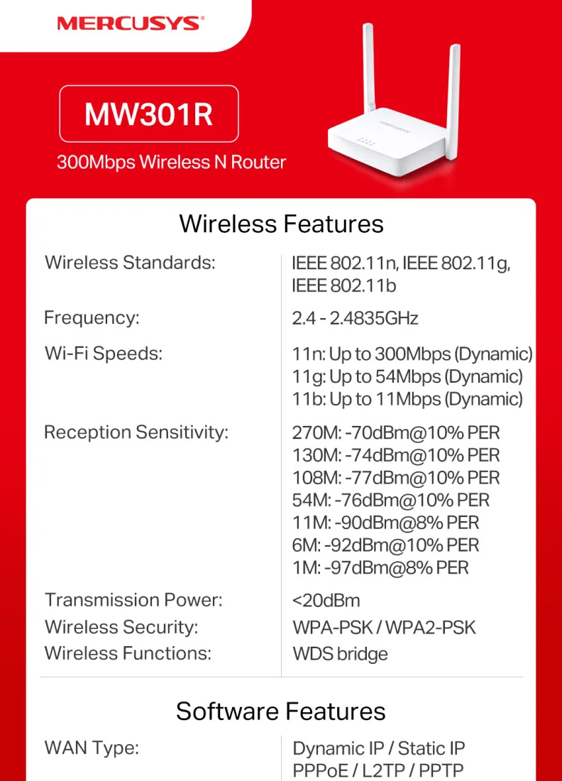 Mercusys Official | MW301R | Wi-Fi Repeater | Router Extender Wi-Fi ...
