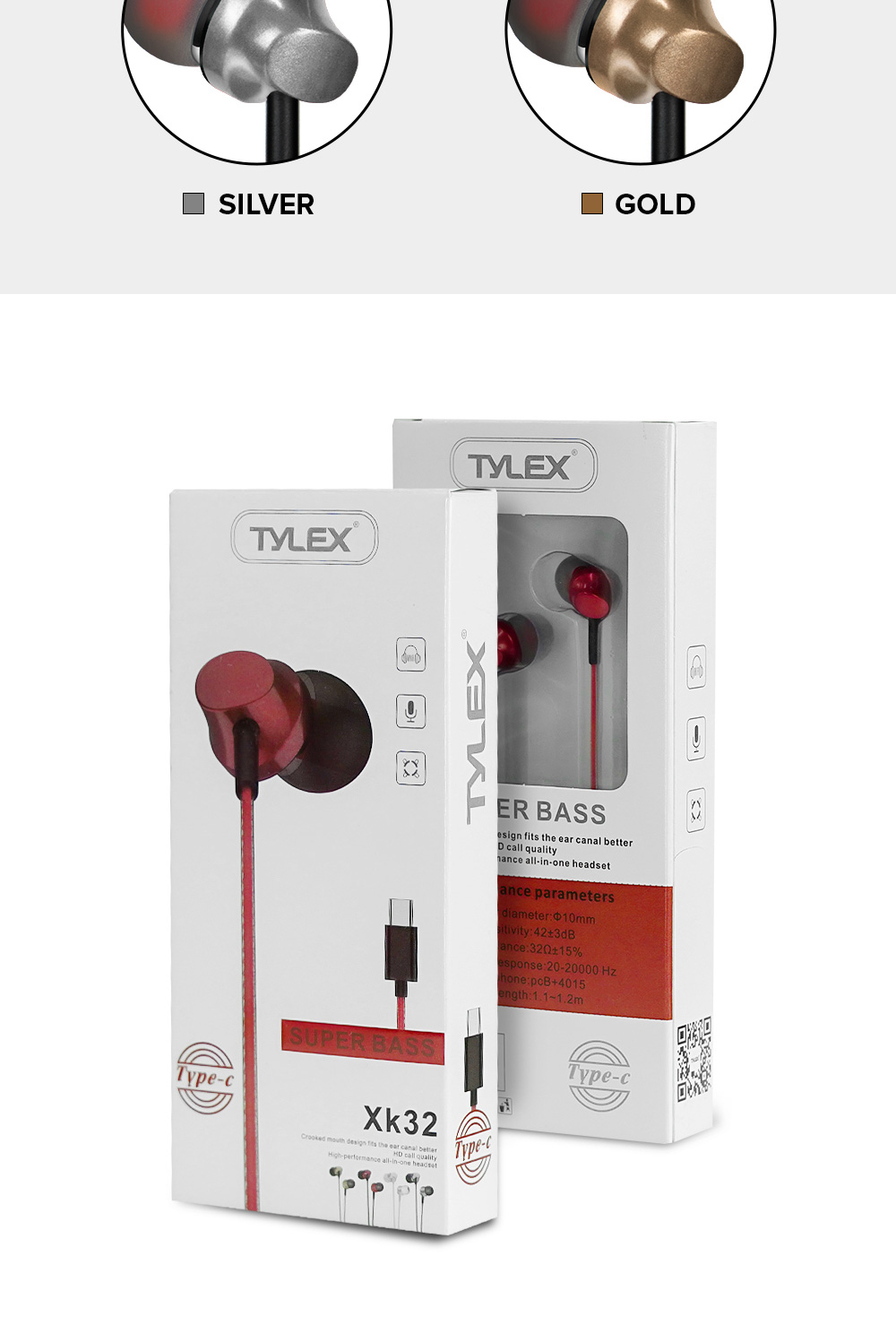 Tylex XK32 In-Ear Earphones Super Bass HD Quality Stereo Music Sound ...