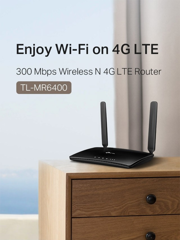 TP-Link | TL-MR6400 | 300Mbps | Wireless N | 4G | LTE | Open Line ...