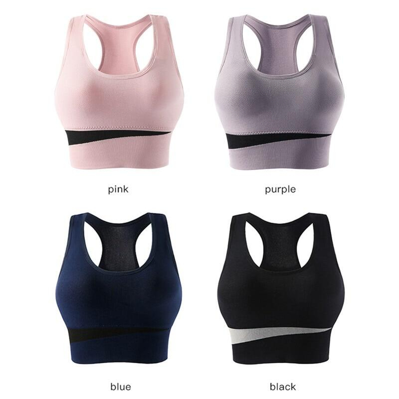 Lam Pure Women's Push Up Sports Bra With Pads Breathable Yoga For Gym ...
