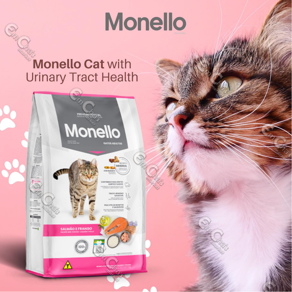 1kg MONELLO CAT SALMON (URINARY TRACK HEALTH) Adult Premium Cat Food ...