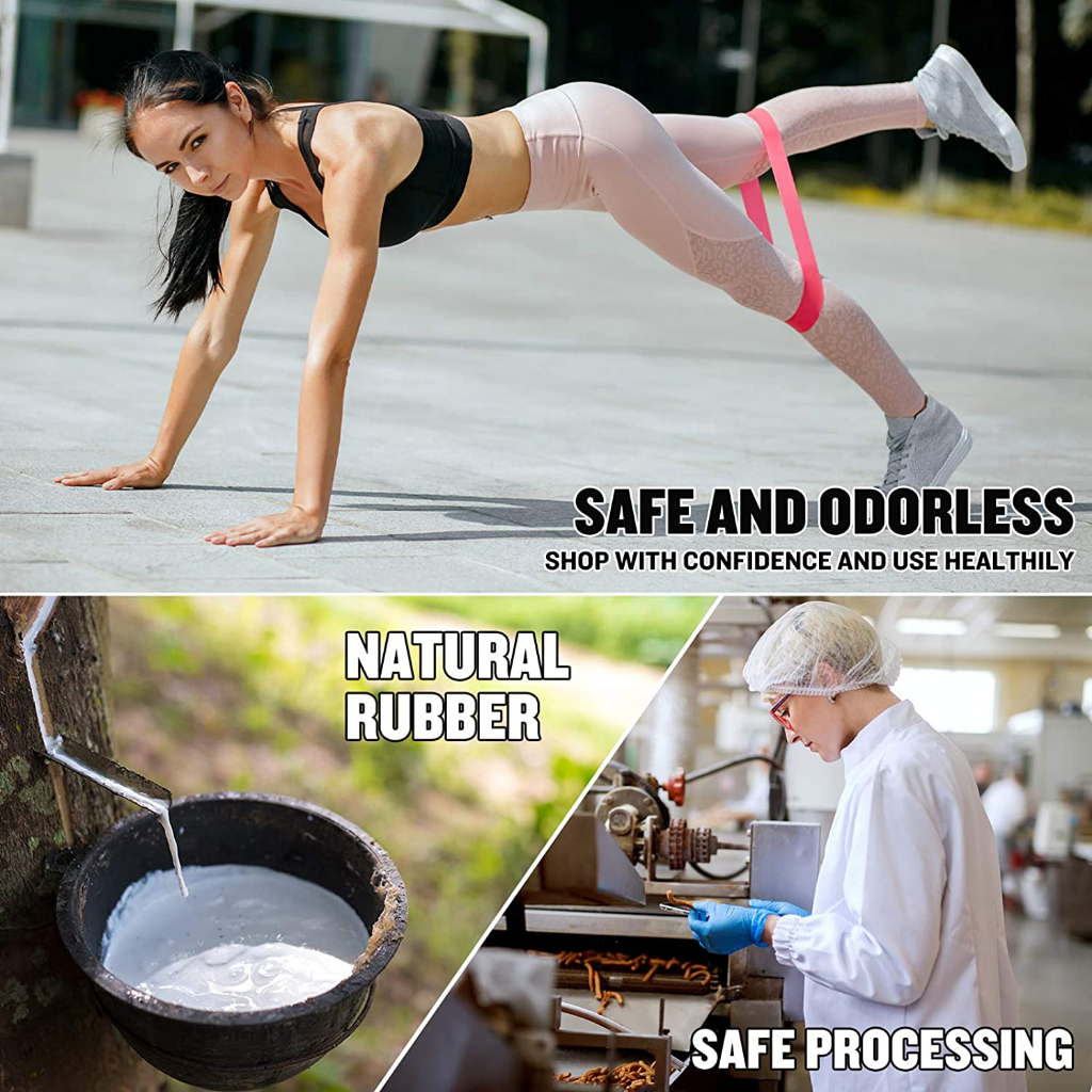 Latex Resistance Bands Fitness Set Rubber Loop Bands Strength Training ...