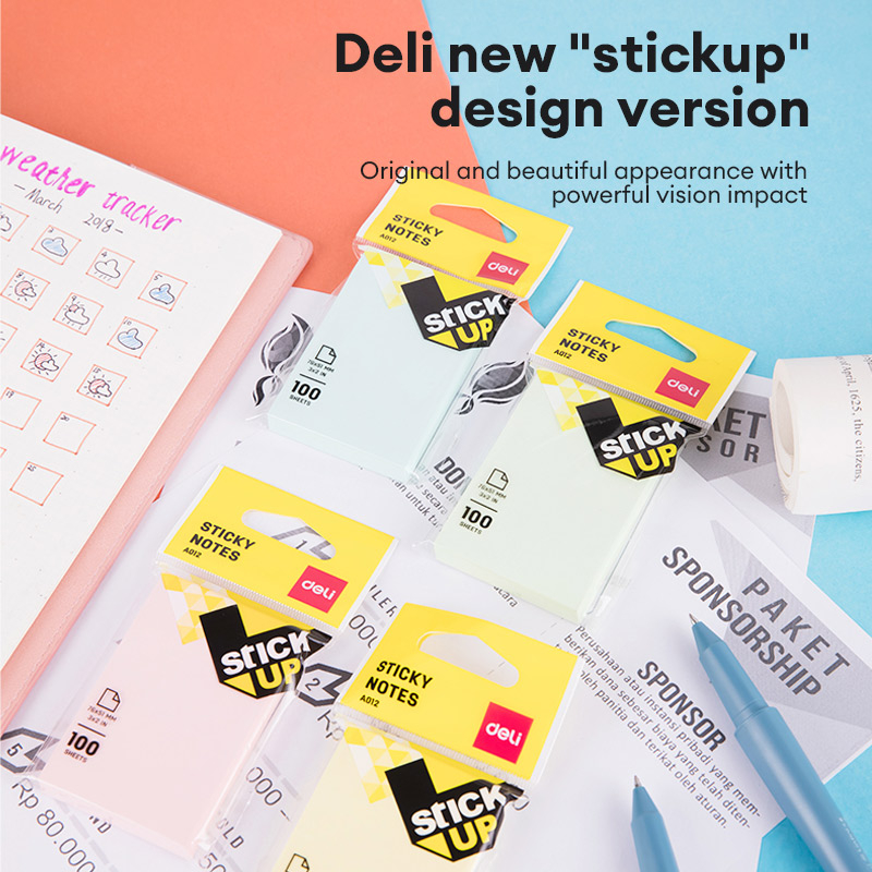 Deli EA01202 Sticker Notes Student Stationery Office School Supplies ...