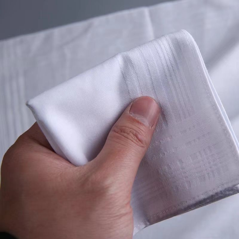 【COD】New 6pcs/12pcs Cotton White Panyo Handkerchief Gentleman White ...