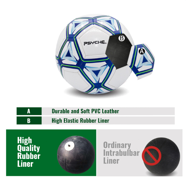 Psyche Soccer Ball Leather Football Official Size 5 Classic Outdoor ...