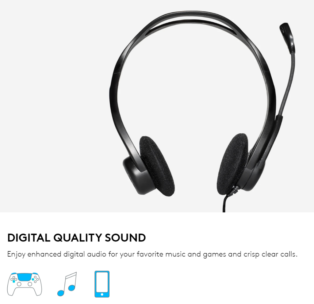 Logitech H370 USB Headset with Noise-Canceling Microphone, In-Line ...