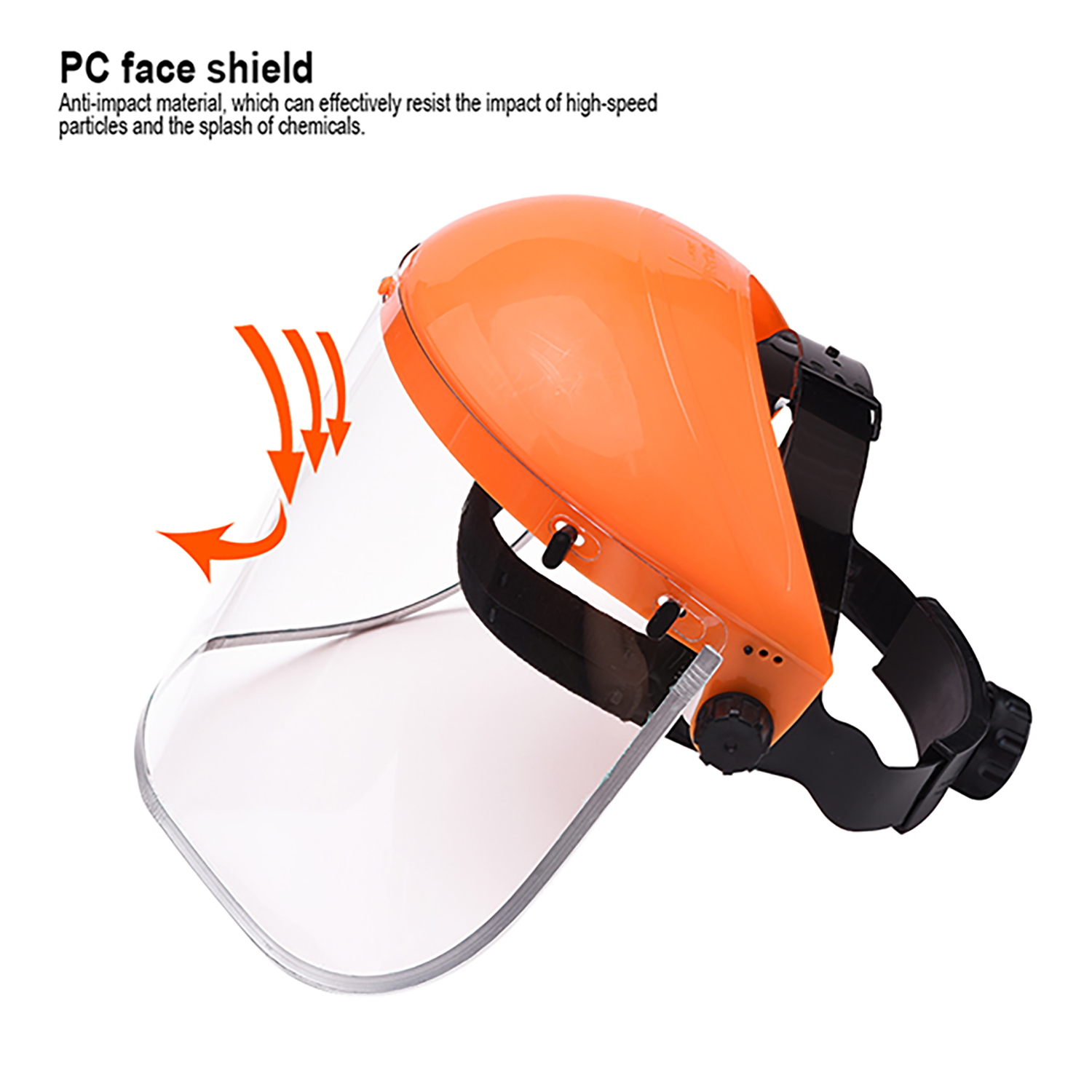 Harden 780502 275mm Face Shield PP Plastic Full Face Protect Shield With Tightness Adjustment ...