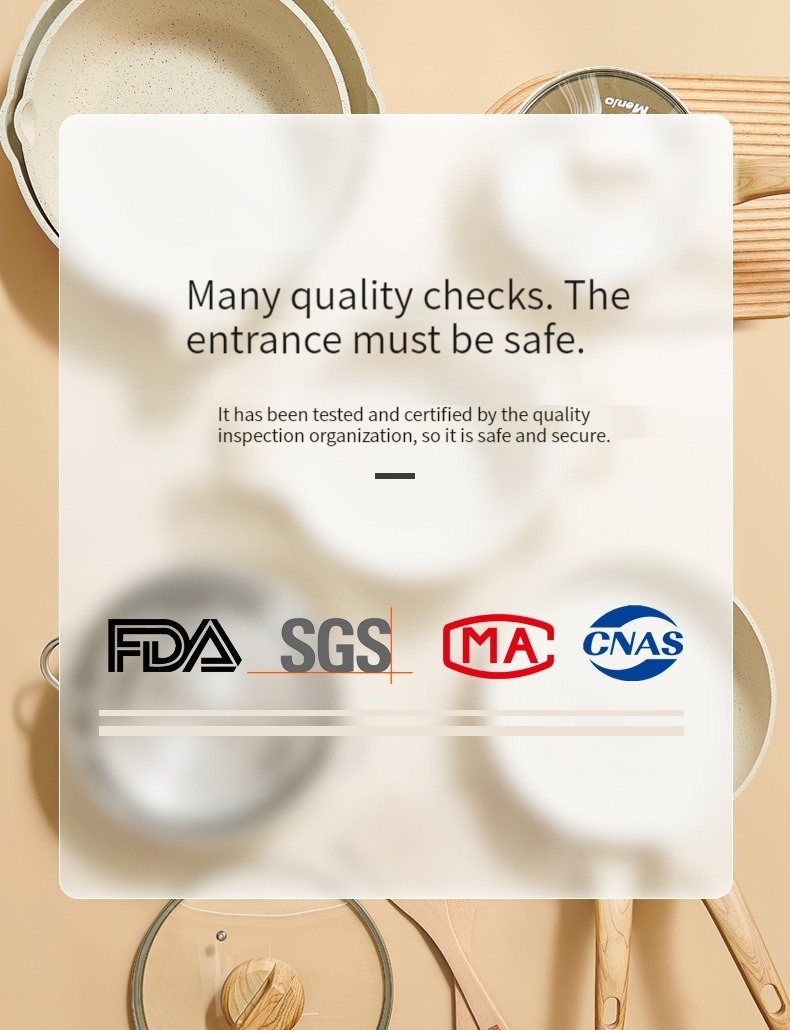 【LEUSE】Healthy non-stick cookware set - medical stone coating - 5 ...