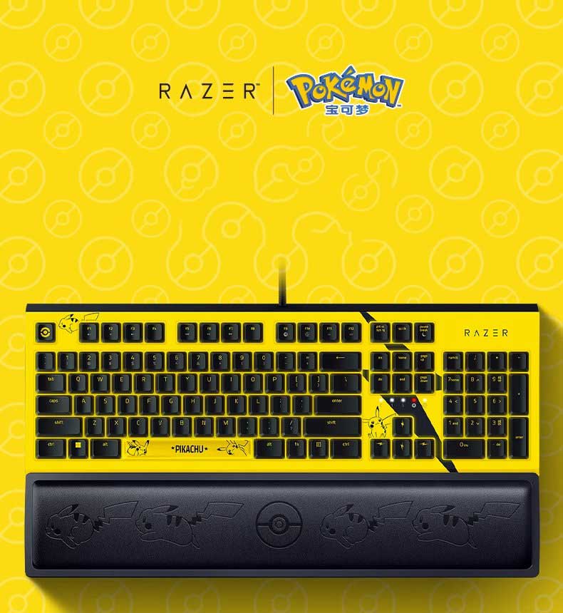 Razer X Pokemon Pikachu Limited Edition 104 Keys Wired Gaming ...
